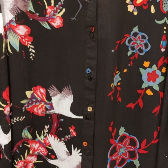 Desigual | Tops | Desigual Magnolia Button Floral Shirt | Poshmark